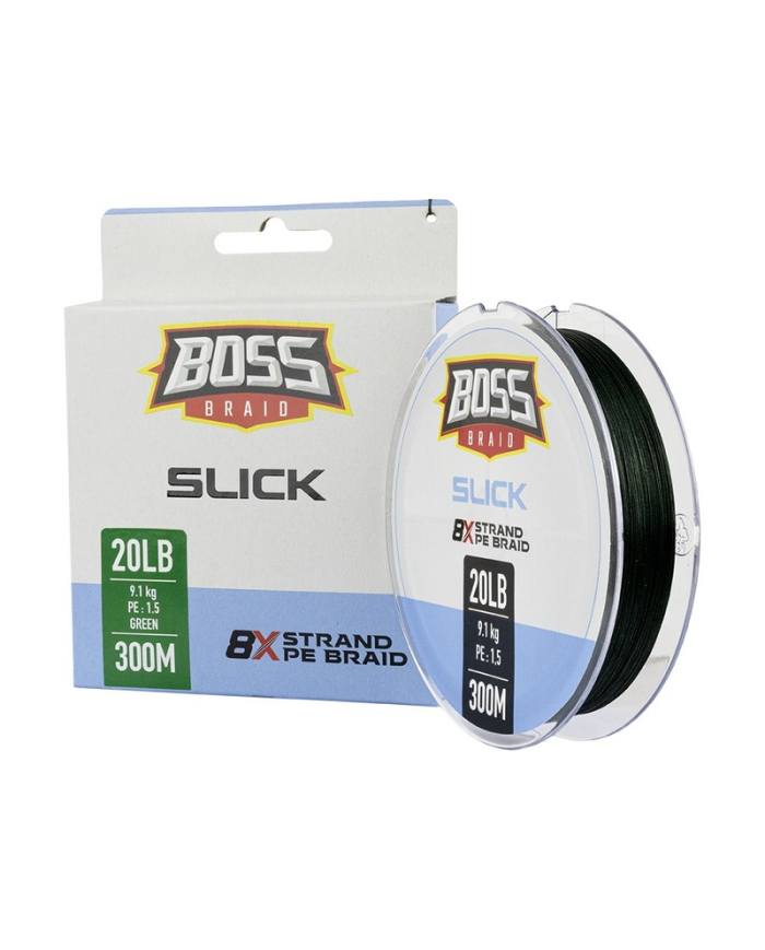 Slick Braid 8X (Green ) - Boss Braid Fishing